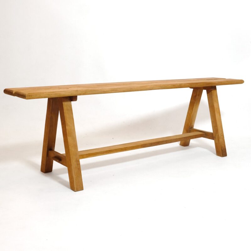French handcrafted bench, 1980s-1990’s. — LampAndCo