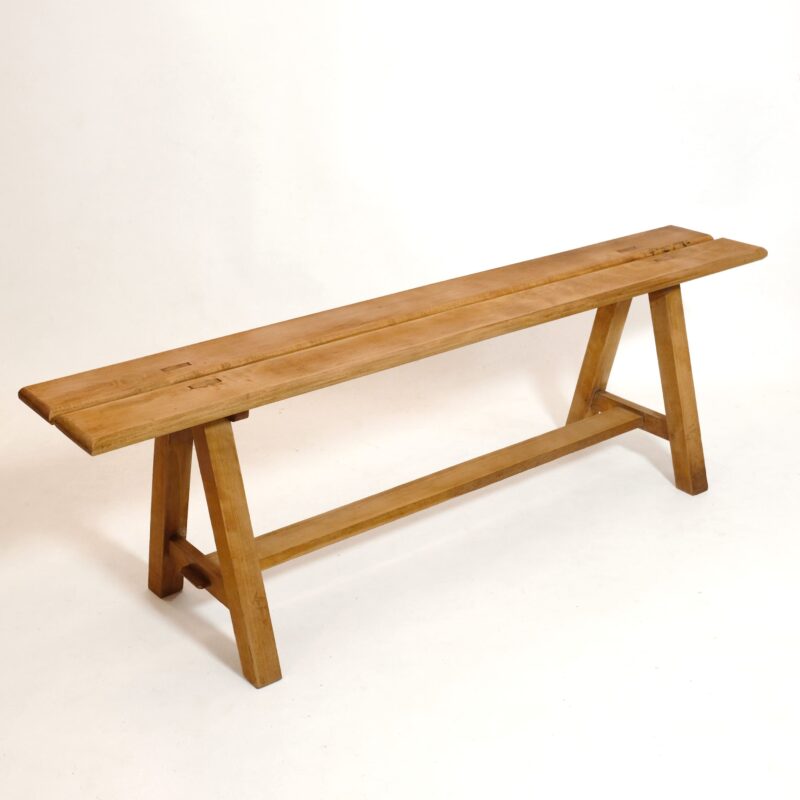 French handcrafted bench, 1980s-1990’s. — LampAndCo