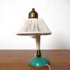 Little brass and metal lamp with a cotton shade, France, 1950s. — LampAndCo